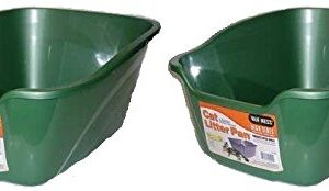 (2 Pack) Van Ness Large High Sides Cat Litter Pan, Assorted Colors, 17.5" X 15" X 8.5"