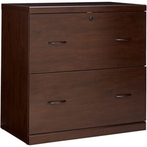 Z-Line Designs 2-Drawer Lateral File Espresso Cabinet with Black Accents