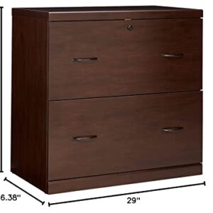 Z-Line Designs 2-Drawer Lateral File Espresso Cabinet with Black Accents