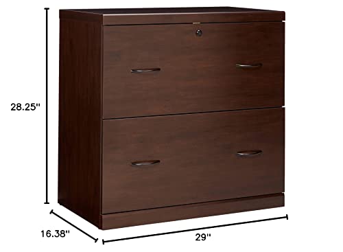 Z-Line Designs 2-Drawer Lateral File Espresso Cabinet with Black Accents