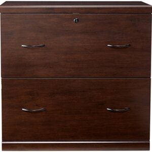 Z-Line Designs 2-Drawer Lateral File Espresso Cabinet with Black Accents