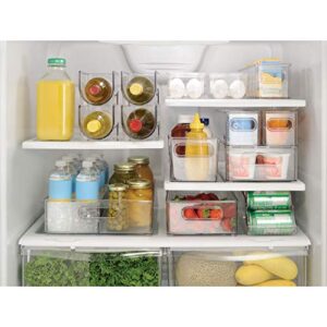 iDesign 72530 Fridge Plastic Storage Organizer Bin with Handles, Clear Container for Food, Drinks, Produce, Pantry Organization, BPA-Free, 5.5" x 11.25" x 5", Clear, 1 ounces