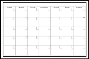 wallpops wpe0447 large monthly dry erase calendar decal, white & off-white