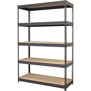 lorell llr60624 riveted steel shelf, black