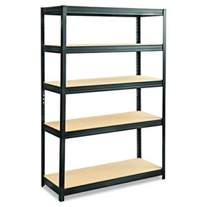 safco 6246bl shelving unit, 48 x 18, black