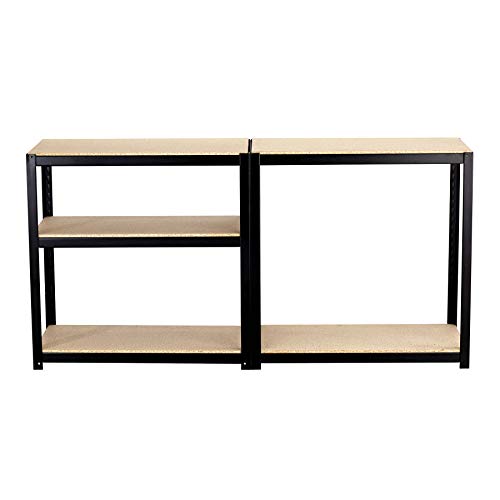 Safco Products 6245BL Boltless Steel & Particleboard Shelving 36" W x 18" D x 72" H with 5 Shelves, Black