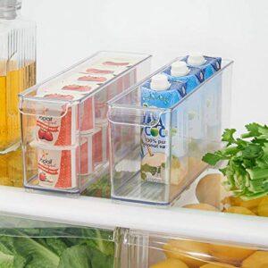 iDesign Kitchen Binz BPA-Free Plastic Deep Stackable Organizer with Handle - 4" x 6" x 14.5", Clear