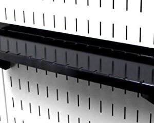 Wall Control Pegboard Shelf 4in Deep Pegboard Shelf Assembly for Wall Control Pegboard and Slotted Tool Board – Black