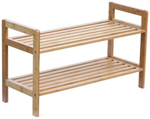 oceanstar 2-tier bamboo shoe rack, brown, sr1309