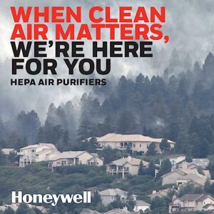 Honeywell AllergenPlus HEPA Tower Air Purifier, Allergen Reducer for Medium-Large Rooms (170 sq ft), Black - Wildfire/Smoke, Pollen, Pet Dander, and Dust Air Purifier, HPA160