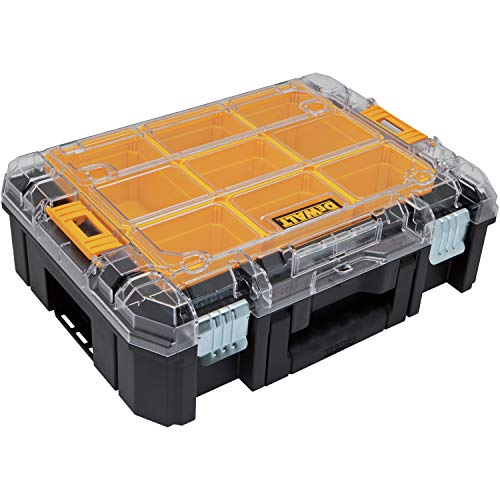 DEWALT TSTAK Tool Organizer, Small Parts Tool Box with Removable Compartments (DWST17805)