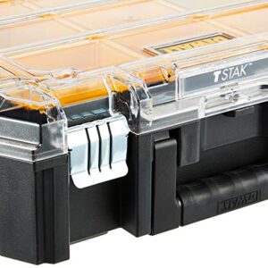 DEWALT TSTAK Tool Organizer, Small Parts Tool Box with Removable Compartments (DWST17805)