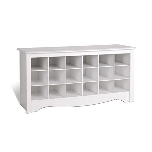 PREPAC White Shoe Storage Cubbie Bench