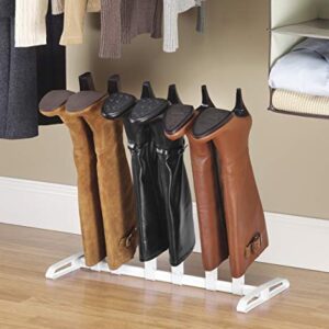 Whitmor 3 Pair Boot Rack - Adjustable Heavy Duty Frame - White 10.25 x 22.25 x 17.25