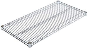 winco 18" x 36" wire utility shelf for restaurants and storage, chrome