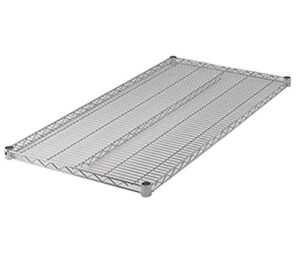 winco 18" x 48" wire utility shelf for restaurants and storage, chrome