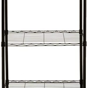 Home Basics Wire Shelving Storage Unit (3 Tier, Black)