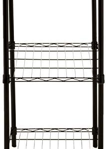 Home Basics Wire Shelving Storage Unit (3 Tier, Black)