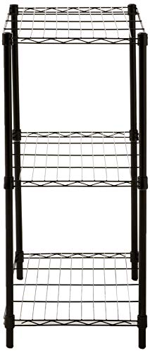 Home Basics Wire Shelving Storage Unit (3 Tier, Black)