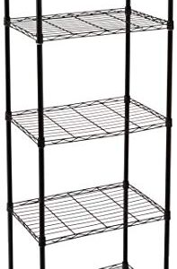 Home Basics Wire Shelving Storage Unit (5 Tier, Black)