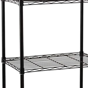 Home Basics Wire Shelving Storage Unit (5 Tier, Black)