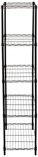 Home Basics Wire Shelving Storage Unit (5 Tier, Black)