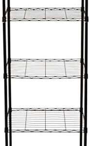 Home Basics Wire Shelving Storage Unit (5 Tier, Black)