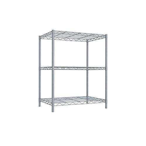 Home Basics Wire Shelving Storage Unit (3 Tier, Grey)