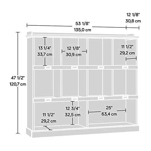 Sauder Barrister Lane 10-shelf Bookcase, Salt Oak finish