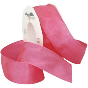 morex ribbon french wired lyon ribbon, 1-1/2-inch by 27-yard spool, hot pink (46440/25-606)