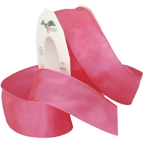 Morex Ribbon French Wired Lyon Ribbon, 1-1/2-Inch by 27-Yard Spool, Hot Pink (46440/25-606)