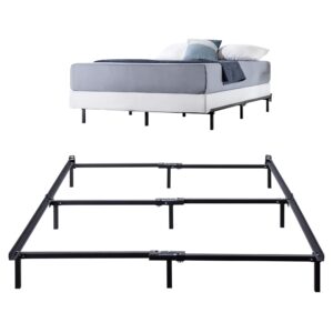 ZINUS Compack Metal 7 Inch Support Bed Frame for Box Spring and Mattress Set, Black, King