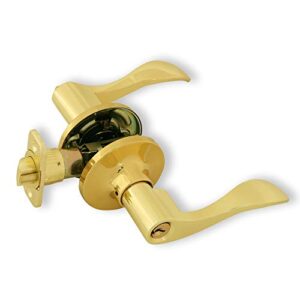 Honeywell Safes & Door Locks 8106001 Honeywell Locking Door Lever, Polished Brass