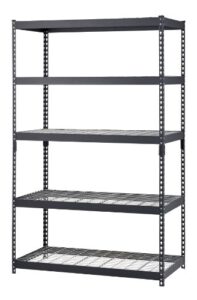 edsal trk-482478w5 black steel shelving, 78" height x 48" width x 24" depth