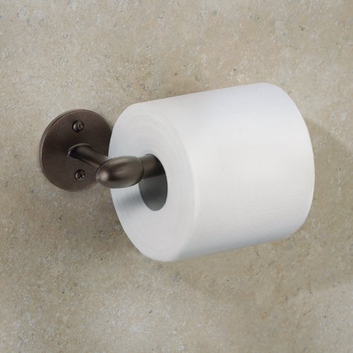 iDesign Orbinni Steel Wall Mount Toilet Paper Dispenser - 7" x 2.5" x 3.5", Bronze