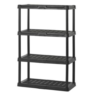 sandusky lee ps361856-4b plastic shelving, 36" width x 56" height x 18" depth, black