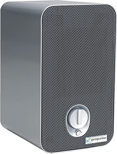 Germ Guardian Desktop Air Purifier for Home, H13 HEPA Filter, Removes Dust, Allergens, Smoke, Pollen, Odors, Mold, UV-C Light Helps Reduce Germs, 11 Inch, Silver, AC4100