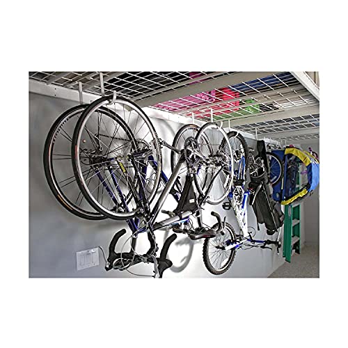 SafeRacks Deluxe Accessory Hook Package for Garage Storage - Heavy Duty Steel Utility Hangers for Wall Mount - Organize Tools, Ladders, Bikes - Hook Accessory for Ceiling and Wall Shelving - White