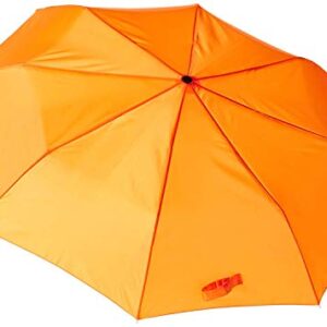 Lewis N. Clark Travel Umbrella Windproof & Water Repellent Fabric, Automatic Open Close & 1 Year Warranty, Orange