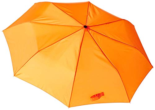 Lewis N. Clark Travel Umbrella Windproof & Water Repellent Fabric, Automatic Open Close & 1 Year Warranty, Orange