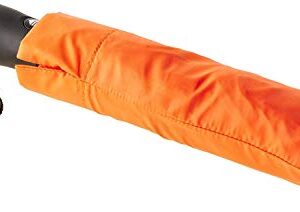 Lewis N. Clark Travel Umbrella Windproof & Water Repellent Fabric, Automatic Open Close & 1 Year Warranty, Orange