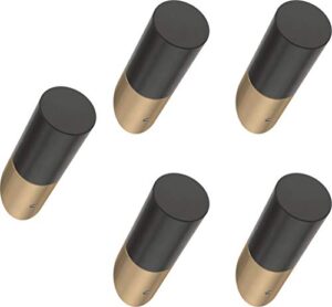 franklin brass b41615-bcz-b 2-1/4" modern slant hook in black and champagne bronze (5 pack)