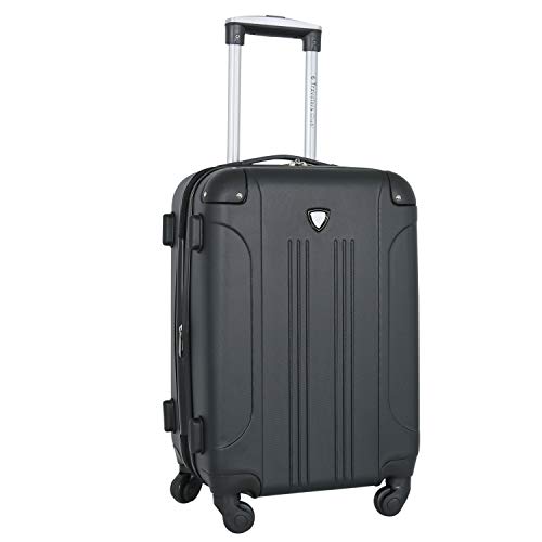 Travelers Club Chicago Hardside Expandable Spinner Luggages, Black, 20" Carry-On