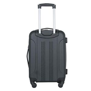 Travelers Club Chicago Hardside Expandable Spinner Luggages, Black, 20" Carry-On