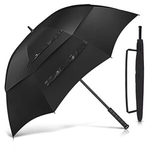 procella 62 inch golf umbrella extra large automatic open windproof waterproof double canopy selected by world top golfers oversize vented stick umbrellas for rain best golf gifts for men and women