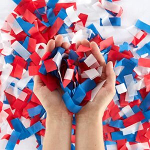 ultimate confetti red/white/blue tissue confetti-biodegradable