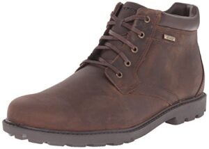 rockport men's storm surge water proof plain toe boot tan 12 w (ee)-12 w