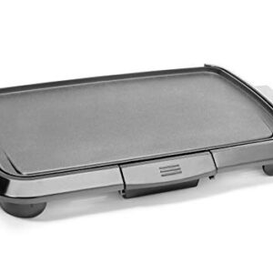 Chefman Electric Griddle, Fully Immersible and Dishwasher Safe Features, Adjustable Temperature Control Allows for Versatile Cooking and Removable Slide-out Drip Tray for Easy Cleaning, Black