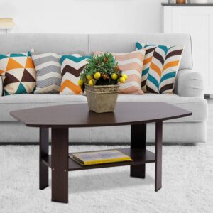 Furinno Simple Design Coffee Table, Dark Brown