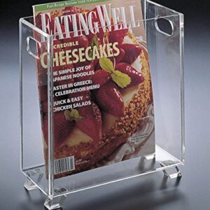 Huang Acrylic Clear Magazine Holder or Wastebasket